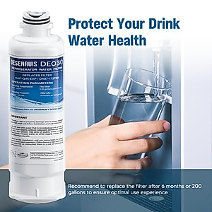 DESENRUIS Water Filter Replacement Compatible with Samsung HAF-QIN, HAF-QIN/EXP, DA97-17376B, DA97-08006C, RF23M8070SG, RF23M8070SR, RF23M8090SG, RF23M8570SR, Pack of 3