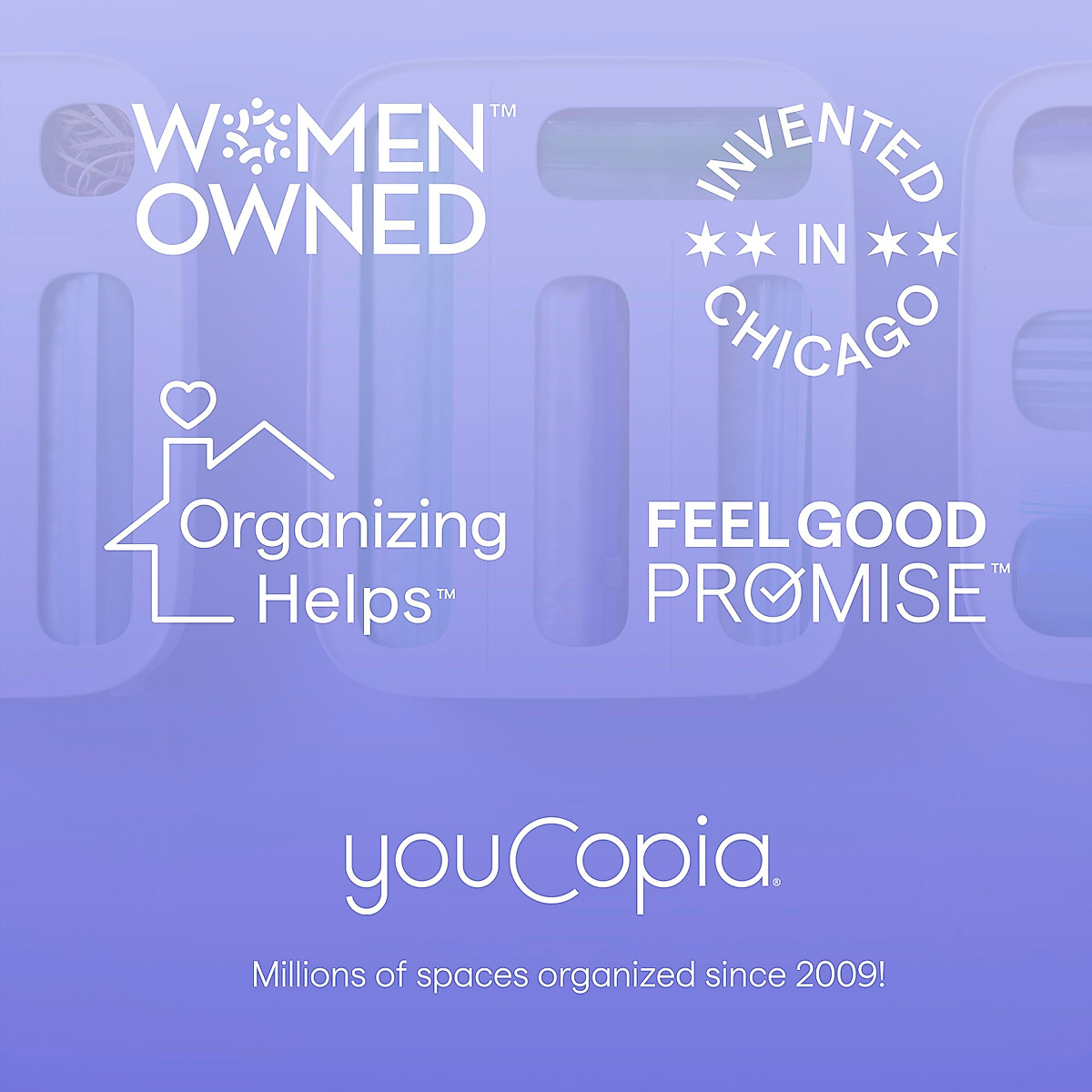 YouCopia StoraBag Plastic Sandwich Bag Organizer for Kitchen Storage, 4-Slot, White