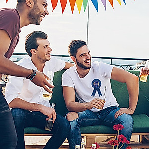 Blue Happy Birthday Tinplate Badge Pin, Blue Rosette Happy Birthday Pin for Men Boy, Happy 21st/30th/40th/50th Birthday Award Badge Pin, It's My Birthday Party Decorations