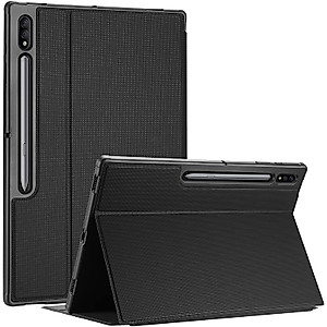 ProCase Galaxy Tab S8 Ultra Case 14.6 Inch 2022 with S Pen Holder Model X900 X906, Slim Stand Protective Cases Smart Folio Cover for 14.6 in Galaxy Tab S8 Ultra Tablet 2022 SM-X900 SM-X906 –Black