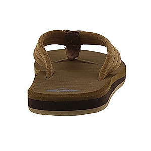 Quiksilver boys Carver Suede Youth Kids Flip Flip Sandal, Tan - Solid, 3 Little Kid US
