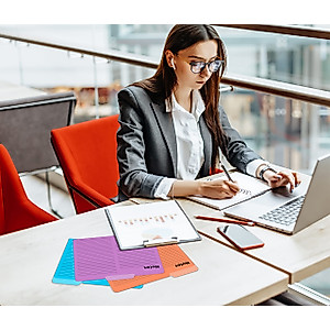 Lined File Folders, 24 Pack, Notes Tabbed File Folders, 1/3 Cut Tabs, 8 Vibrant Colors, Heavyweight, Letter Size Folders, 9.5" x 11.5", Left/Center/Right Set Per Color, by Better Office Products