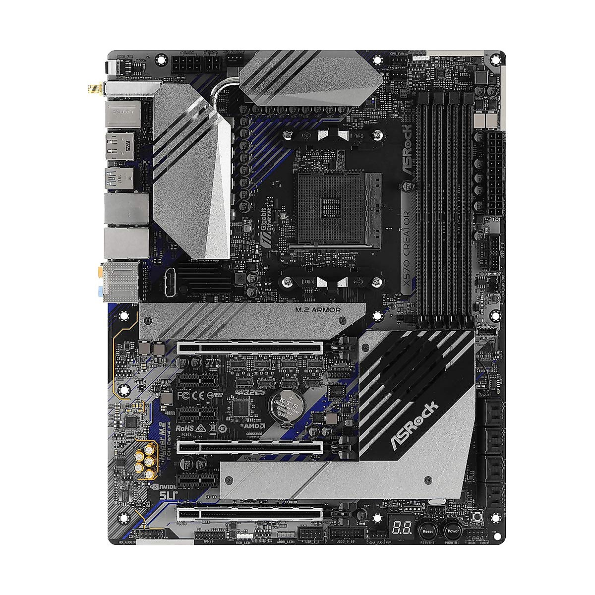 ASRock AMD Ryzen 3000 Series CPU (Soket AM4) with X570 Chipset ATX Motherboard X570 Creator