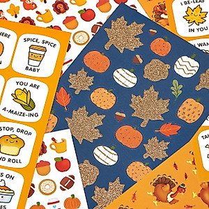 American Greetings 600-Count Thanksgiving Stickers for Kids, Assorted Thanksgiving Themes