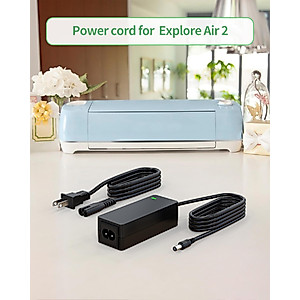 Power Cord for Cricut Explore air 2, Expression 2, Personal Expression Create, Mini, Cake, Explore, Cricut Maker Model: KSAH1800250T1M2 Cutting Charger Power Supply Cord
