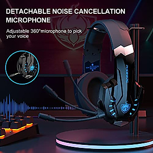PHOINIKAS Wireless Gaming Headset with Microphone, G9000 2.4G Wireless Headset for PC PS4 PS5 Switch, Over Ear Headphones with 7.1 Stereo Sound, 3.5mm Wired Gaming Headset for Laptop/Phone/Tablet