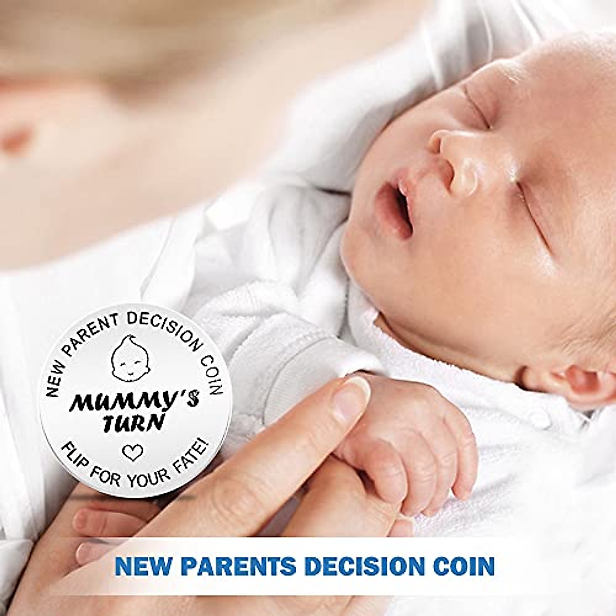Neatbuddy Decision Making Coin 2PCs Set, Pregnancy Gifts for First Time Moms, New Dad Gifts, New Moms Gifts for Women,New Baby Gift for New Parents to Be Birthday Gift