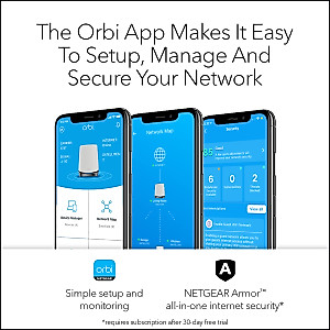 NETGEAR Orbi 5G Tri-Band WiFi 6 Mesh System (NBK752) – Router with 1 Satellite Extender | Coverage up to 5,000 sq. ft, 40 Devices | AX4200 (Up to 4.2Gbps)