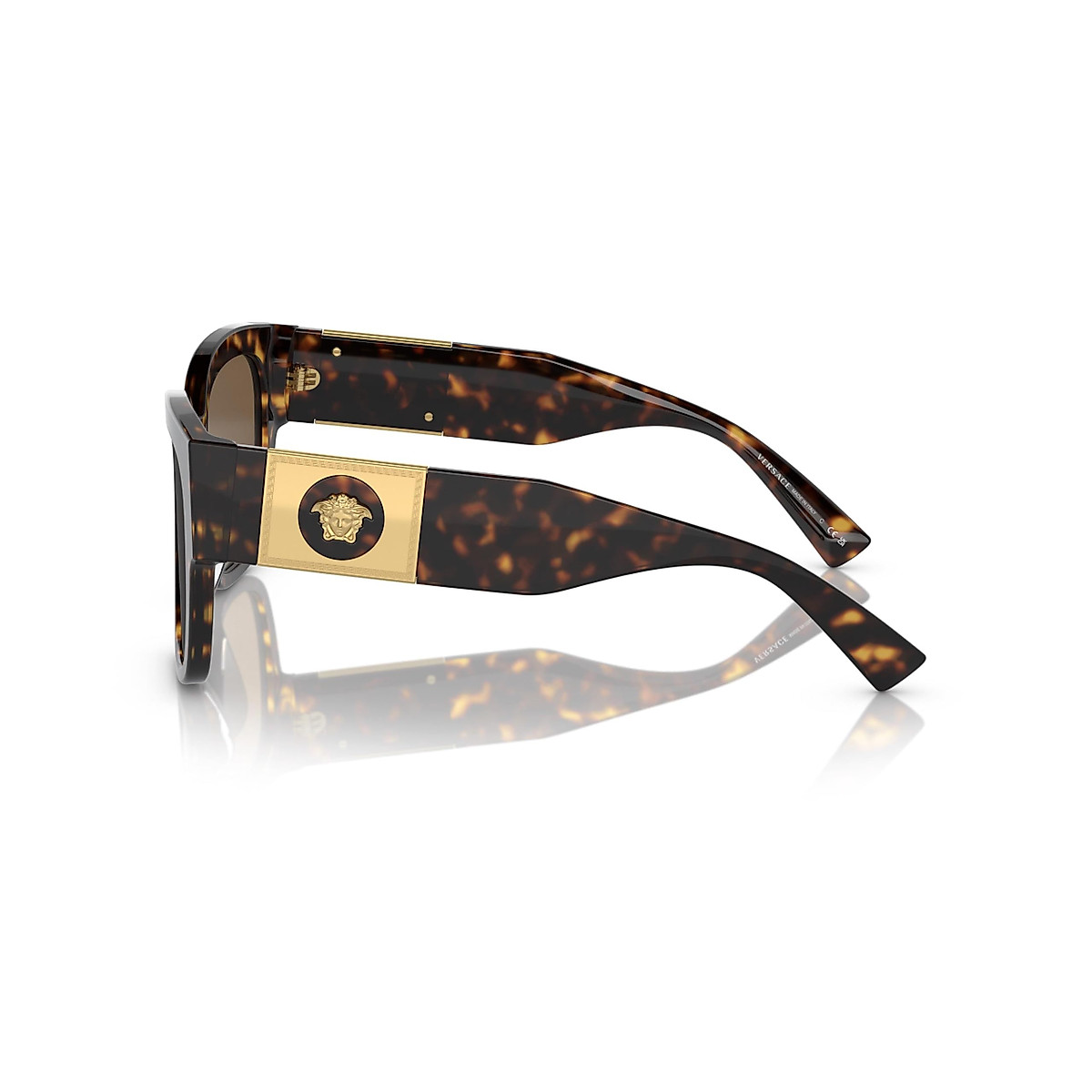 Versace VE 4437U 108/73 Havana Plastic Square Sunglasses Brown Lens
