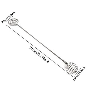 Honbay 4PCS Stainless Steel Honey Dipper Sticks Honey Spoon Dippers Stir Sticks Mixing Spoon for Honey Melted Chocolate Albumen