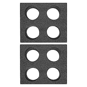 2pcs 4 Hole Cup Holder Glass Cup Holder 4 Cup Holder Tray Decorative Tray Foam Coffee Carrier Foldable Cup Carrier Takeout Cup Trays Travel Pearl Cotton Hollow Out Small Counter