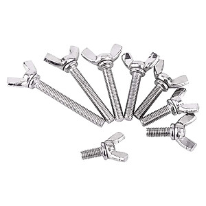 20 Pcs M6 Carbon Steel Zinc Plating Wing Butterfly Screws Bolts,Wing Bolt,Machine Fastener,Thumb Hand Screws for Electronic Equipment (Galvanized M6-1.0 x 20mm)