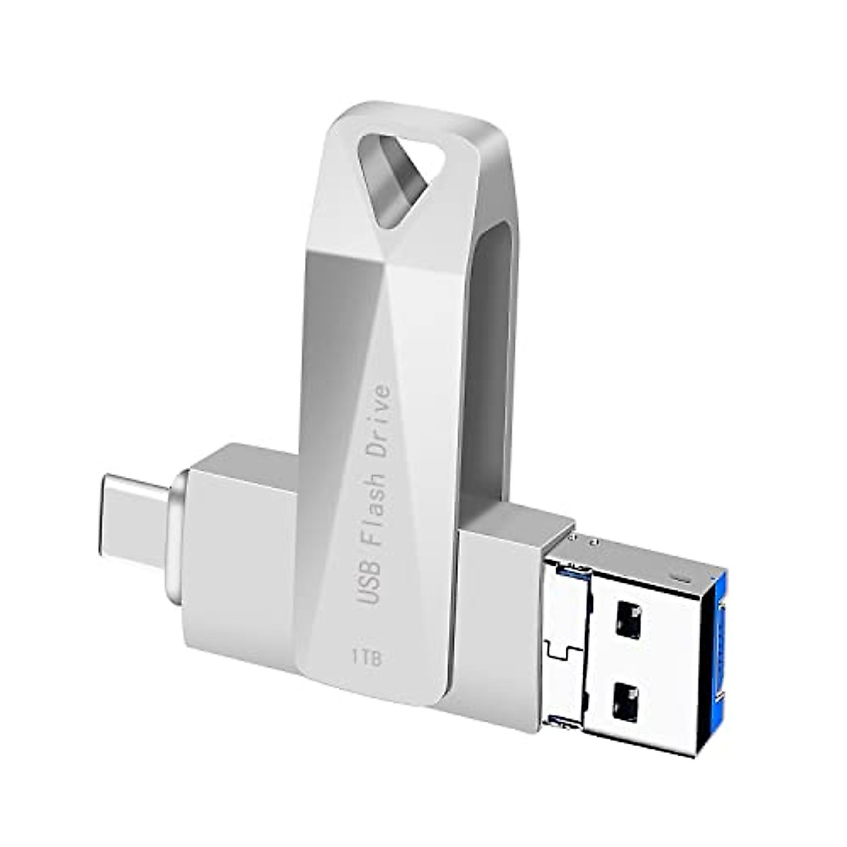 USB Flash Drive Memory Stick Android USB C Phone Photo Stick High Speed Data Storage Drive 1000GB USB 3.0 Thumb Drives WANSISEN for Android Phone Mac-Book Pad Pro Tablets and Computer (Grey, 1TB)