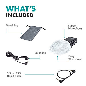 Movo/Sevenoak Camera Stereo Camera Microphone - Condenser Video Mic with 90°-120° Adjustable Directional Mic Capsules - Compatible with Sony, Nikon, and Canon DSLR Cameras