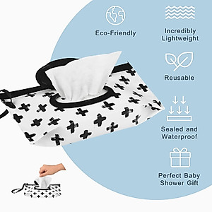 Kiki Babies Portable Wipes container & baby wipes holder 4 -Pc set: Convenient Reusable Wipes Pouch & Travel Wipes Case for On-the-Go Care Refillable Dispenser Includes 2 Stroller Hooks & Bag Gift set