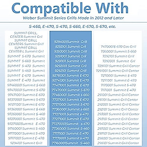 PalpitateC 91538 Control Knobs Compatible with Weber Summit 400/600 Grills Manufactured 2012 and Later, Fit for E-470, E-670, S-460, S-470, S-660, S-670, Lighted Control Knobs Set of 2