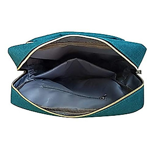 lqmosu Vintage Laptop Bag Fit up 15.6 inch,Casual Daypacks Backpack for Women Men,College Backpack with USB Charging Port (No USB~Deep Teal)