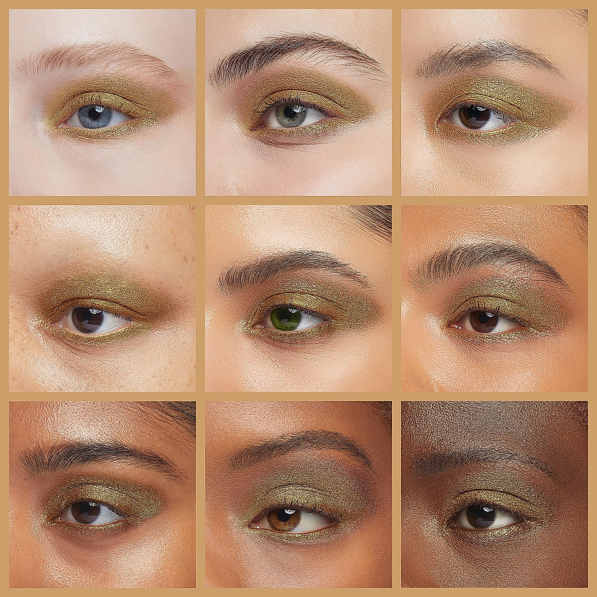 MAKI YIKA Glitter Eyeshadow Gold Liquid Multichrome Eyeshadows Long Lasting, Metallic Chameleon Eye Shadow Smudgeproof Holographic Multi-Dimensional Eye Looks (#7 Bronzer)