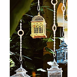 6 Pack Connectable Macrame Plant Hanging Extenders- Durable Rope Plant Hanger Extender with Wooden Ring Handmade Woven Plant Basket Extender for Indoor Outdoor Plant Pot Holder Home Decoration (Beige)