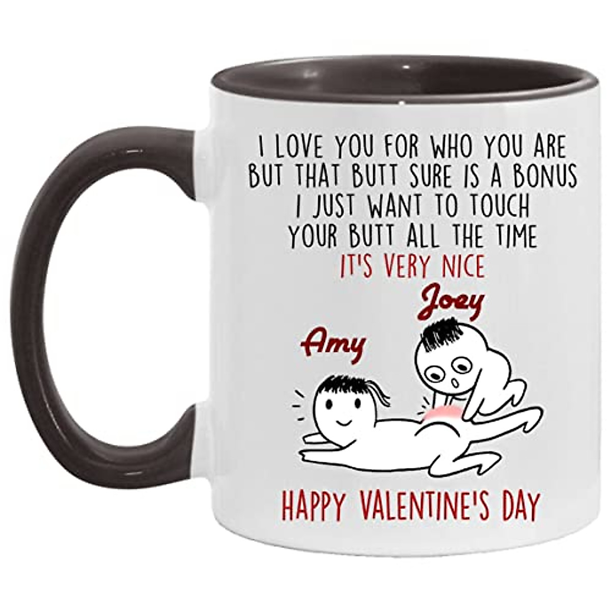 Couple Mug I Just Want To Touch Your Butt All The Time Mug Gift for Her Gift for Him Girlfriend Gift Boyfriend Gift Best Friend Happy Valentines Day Color Changing Custom Mug