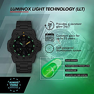 Luminox Navy Seal Steel XS.3254 Mens Watch 45mm - Military Watch in Silver/Blue Date Function 200m Water Resistant Sapphire Glass