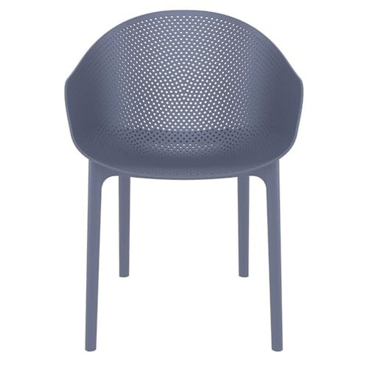 Compamia Sky Patio Dining Arm Chair in Dark Gray (Set of 2)