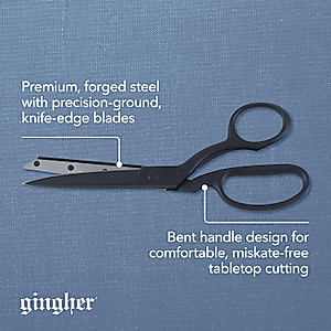 Gingher 8 Inch Featherweight Bent Handle Scissors