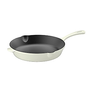 Cuisinart CI22-24CMT Chef's Classic Enameled Cast Iron Round Fry Pan, 10-Inch, Cream