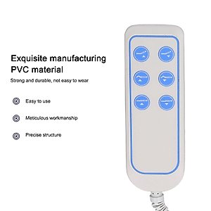 Lifting Bed Controller, Hospital Bed Remote Control 6 Button Remote Hand Control Controller with 8 Pin Plug Replacement Lift Chair or Power Recliner Hand Control Compatible with Pen faders and contro