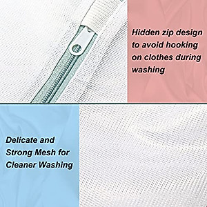 Mesh Laundry Bags,4pcs Large and Small Clothing Washing Bags for baby clothes,Underwear,T-Shirt, Coat,Shoes,active wear and Travel Laundry Storage Bag (Size:XL,L,M,S)