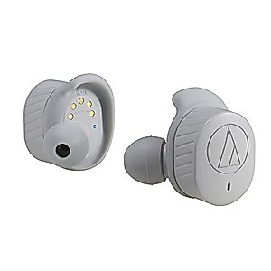 Audio-Technica ATH-SPORT7TWGY SonicSport Wireless In-Ear Headphones, Gray