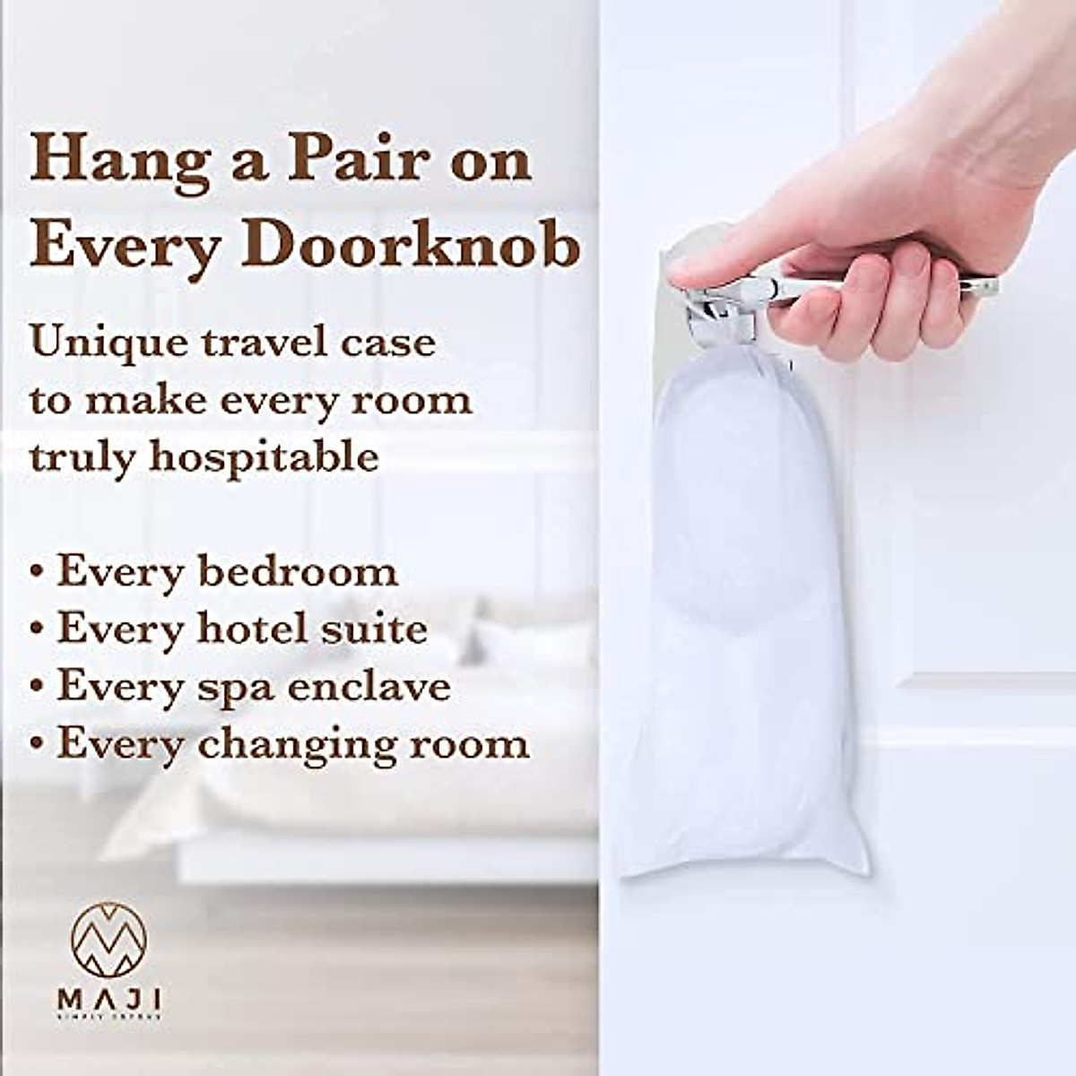 Spa Slippers, Disposable Slippers for Guests Bulk of 6 Pairs - Non-Slip Closed-Toe Premium White Spa Slippers Bulk with Travel Bags - Coral Fleece Hotel Slippers for Women and Men (3 Medium and 3 Large)