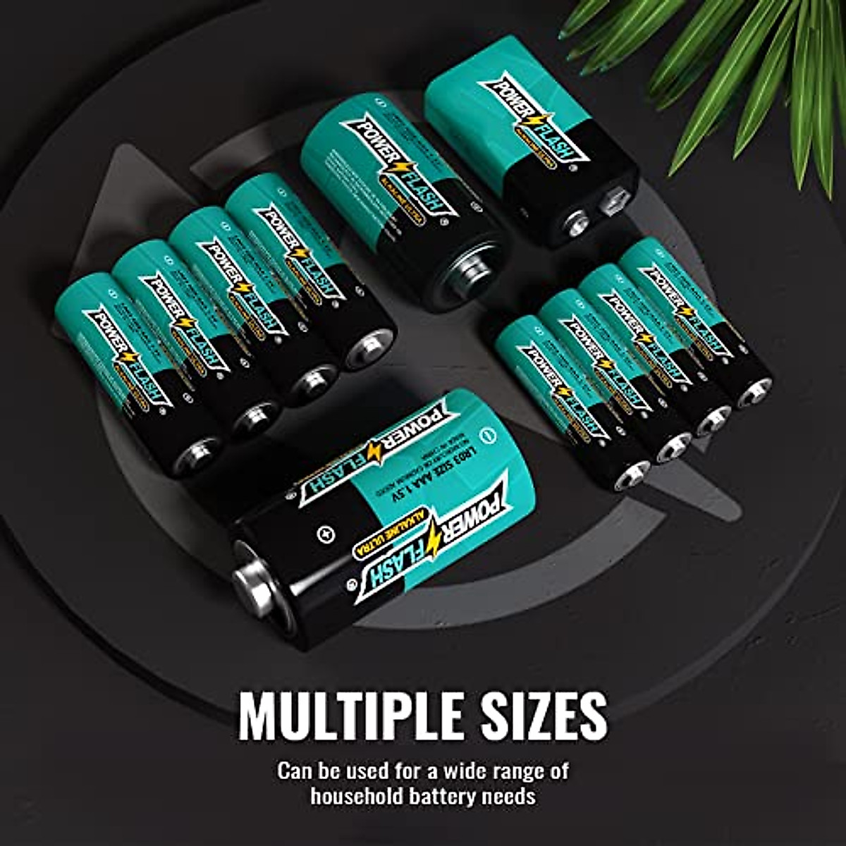 POWER FLASH AAA Batteries, 100 Count Maximum Power Ultra Long-Lasting Alkaline Triple A Battery, Leakproof Design, 10 Years Shelf Life