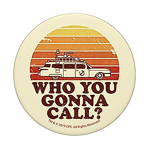 Ghostbusters Who You Gonna Call Retro Stripes PopSockets Grip and Stand for Phones and Tablets