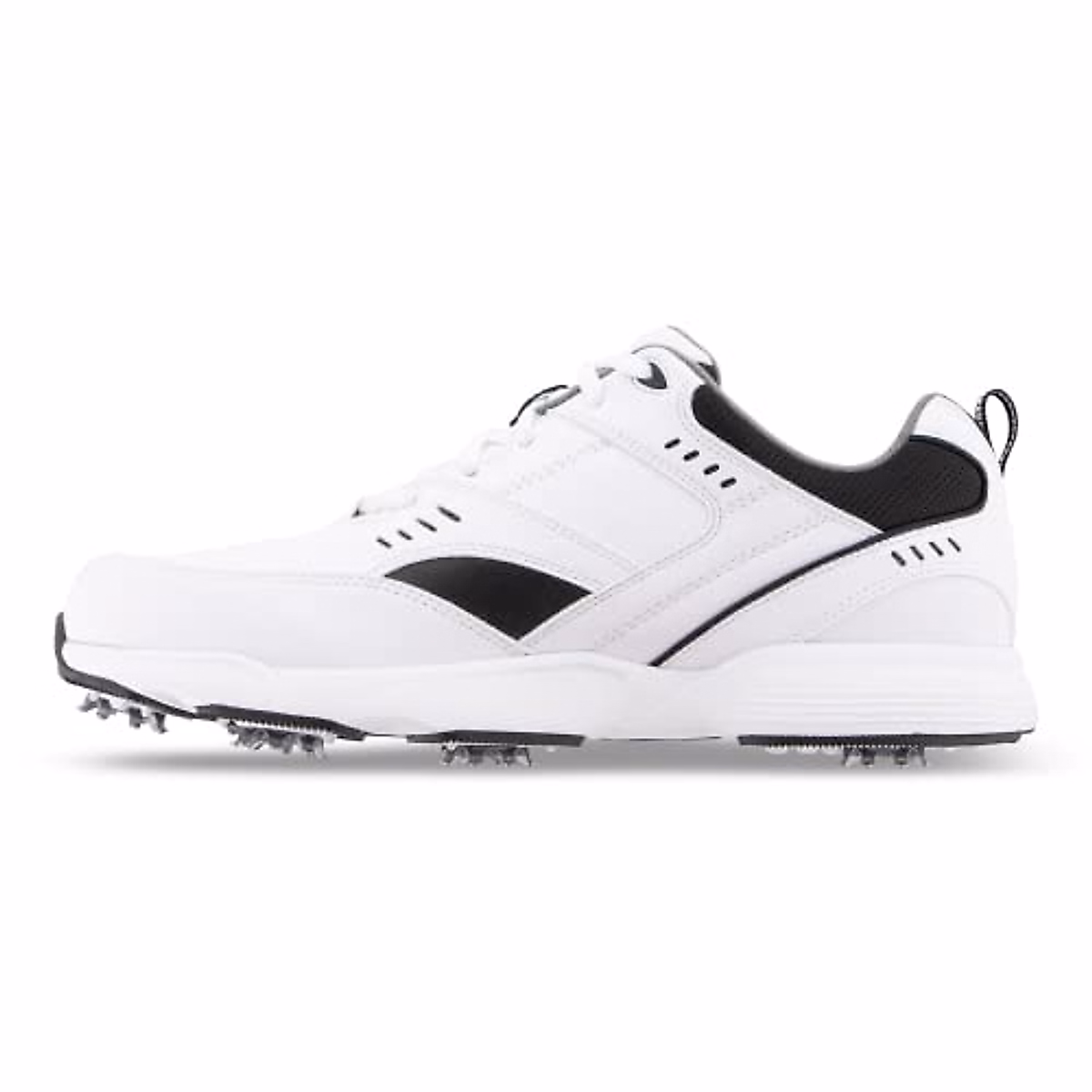 FootJoy Men's Sneaker Golf Shoes, White/Black, 9