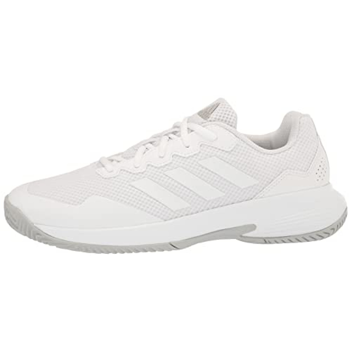 adidas Women's GameCourt 2 Tennis Shoe, White/White/Grey, 9.5