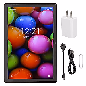 RTLR 10.1in Tablet, 8 Core CPU 2.4 5G WiFi for Android 11 Dual Band Tablet for Learning (US Plug)