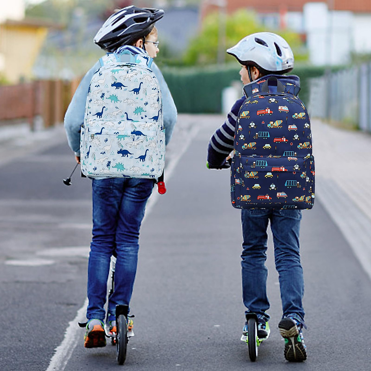 LOIDOU Kids Backpack Boys Preschool Kindergarten Elementary School Backpacks with Lunch Box Dinosaur Kids School Bags BookBag Set