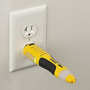 Sperry Instruments VD7504GFI DualCheck 2-in-1 Non-Contact Voltage Detector + GFCI Outlet Circuit Analyzer, 360° Visual & Audible Indicators, 50-1000V AC, 250 lb. Crush Rating