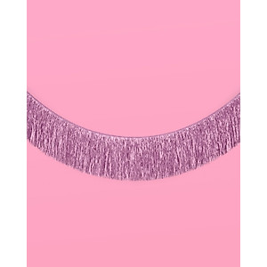 xo, Fetti Light Purple Fringe Banner - 5 Ft. | Bachelorette Party Decorations, Birthday Party Decor, Baby Shower Supplies, Photo Booth Banner Backdrop