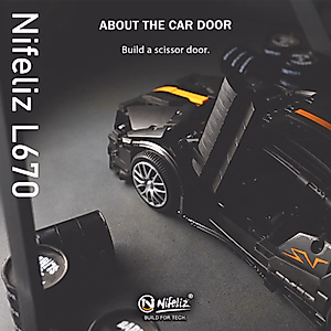 Nifeliz L670 Sports Car MOC Building Blocks and Construction Toy, Adult Collectible Model Cars Set to Build, 1:14 Scale Sports Car Model (1337 Pcs)