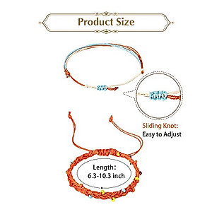 Hicarer 21 Pieces Surfer Wave Bracelet Ocean Wave Adjustable Waterproof Handmade Friendship Bracelet Summer Sunflower Bracelets Anklets Jewelry for Women Teen Girls (Ocean Style)