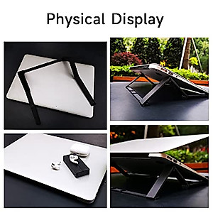 MIUZMORE Laptop Stand, Portable Magic Folding Laptop Stand Acrylic Laptop Stand for Office Desk laptops, Mobile Phones and Tablets, and can be Used Freely in cafes, Libraries, and Offices（Black）