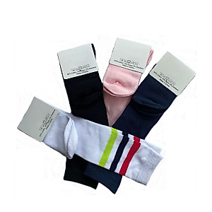 Snadulor 6-7 Years Old Kids Girls Boys Cotton Over Knee High Soccer Sports Team Socks,4 Pairs