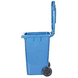 TH-95-BLU Trash Can, Polyethylene, 28-1/4" Width, 44-1/2" Height, 34" Depth, 95 gallon Capacity, Blue