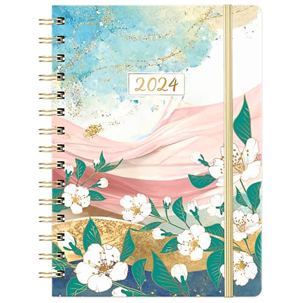 2024 Planner - 2024 Planner Weekly and Monthly, Jan 2024 - Dec 2024, Planner 2024 with Tabs, 6.3" x 8.4", 2024 Calendar Planner with Back Pocket + Thick Paper + Twin-Wire Binding