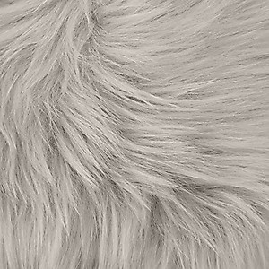 Nuxn 40 x 50cm Heart Shape Faux Sheepskin Rug Soft Long Plush Fluffy Shaggy Carpet Area Mats Rugs Bedroom Sofa Decorative Floor Carpet (Grey)