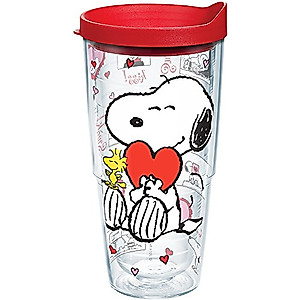 Tervis Peanuts™ - Valentine's Day Made in USA Double Walled Insulated Tumbler Cup Keeps Drinks Cold & Hot, 24oz, Clear