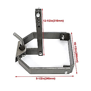 HECASA Rear Sleeve Hitch Adapter Compatible with Cub Cadet 3 Point Hitch Brinly Cub Cadet Hitch Lawn Mower Garden Tractor UnPainted Steel