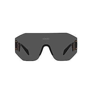 Versace Unisex Sunglasses Dark Grey Frame, Dark Grey Lenses, 0MM